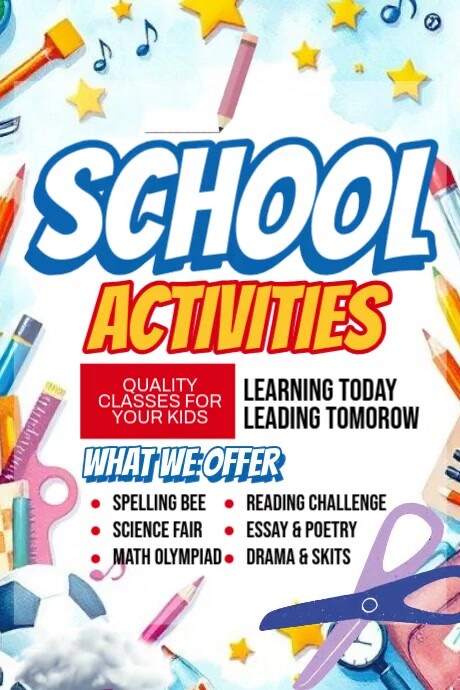 Copy of School Activities | PosterMyWall