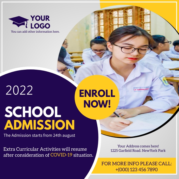 SCHOOL AD SQUARE.C Template | PosterMyWall