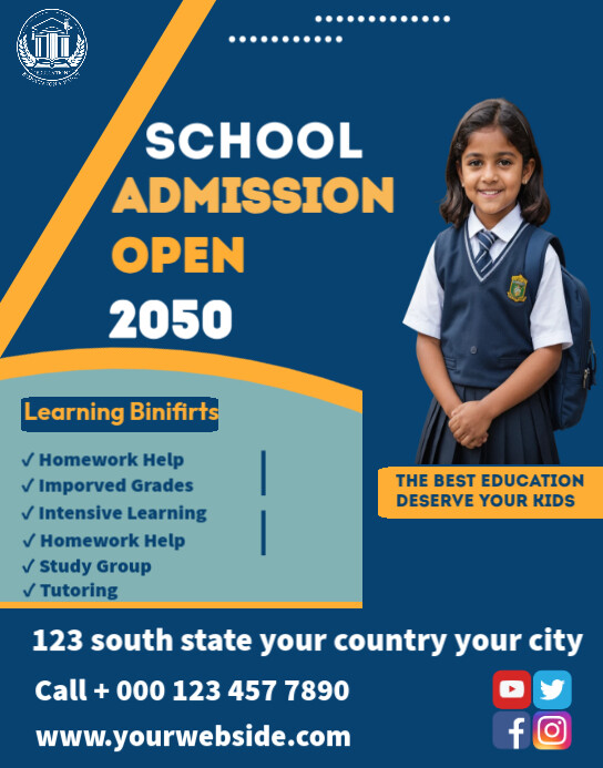 School Adm Poster/wallboard Template | PosterMyWall