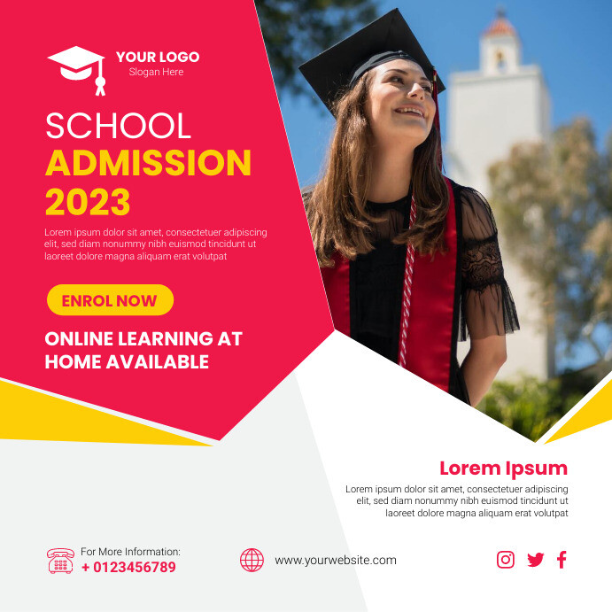 School Admission 2023 Poster Template | PosterMyWall