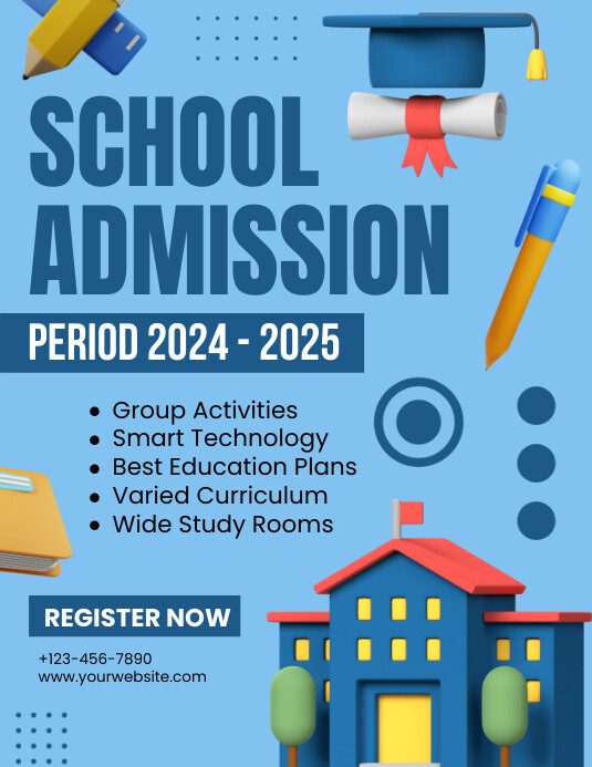 Plantilla de School Admission 2024-2025 | PosterMyWall