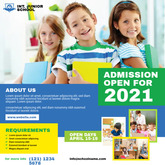 School Admission Ad Template | PosterMyWall