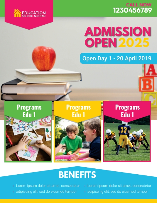 School Admission Ad Template | PosterMyWall