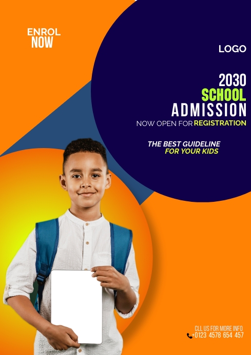 school admission ad flyer Template | PosterMyWall