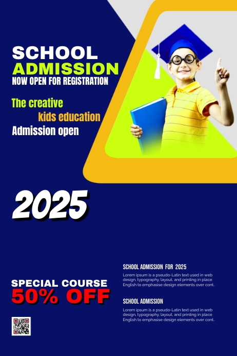 school admission ad flyer design Template | PosterMyWall