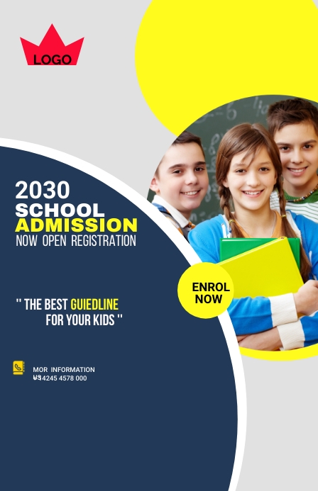 school admission ad flyer Template | PosterMyWall