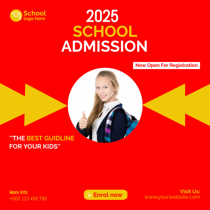 School admission ad template | PosterMyWall