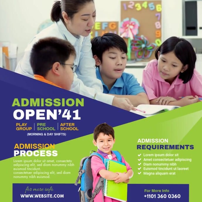 School Admission Ad Template | PosterMyWall