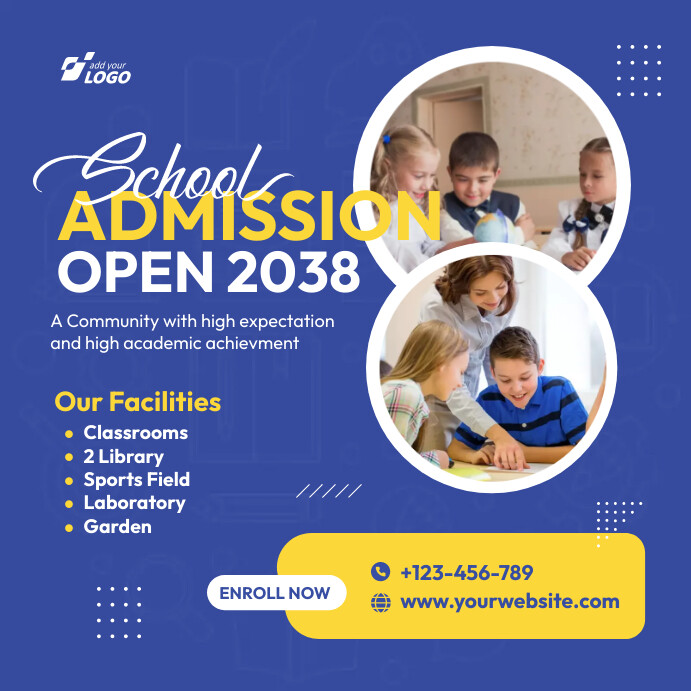 School Admission Ad Template | PosterMyWall