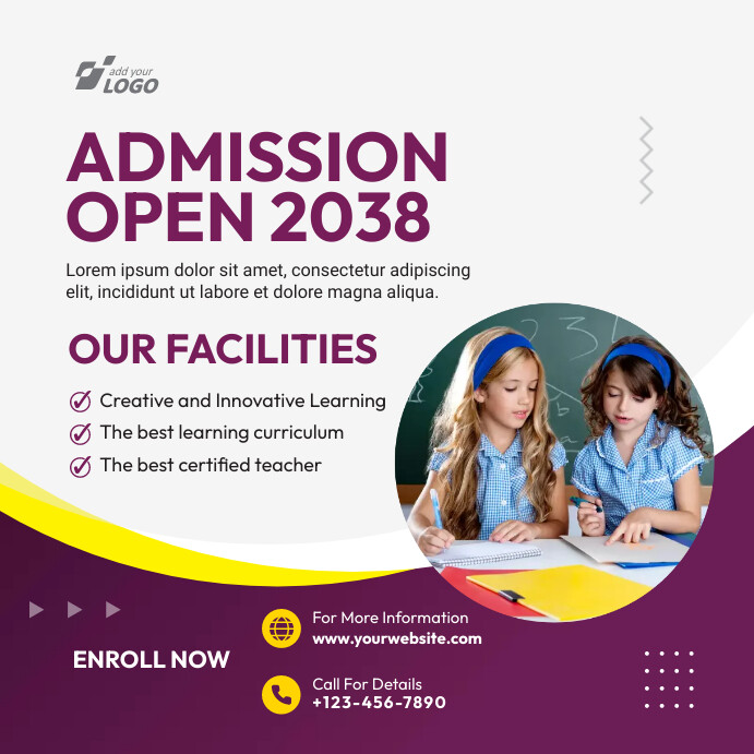 School Admission Ad Template | PosterMyWall