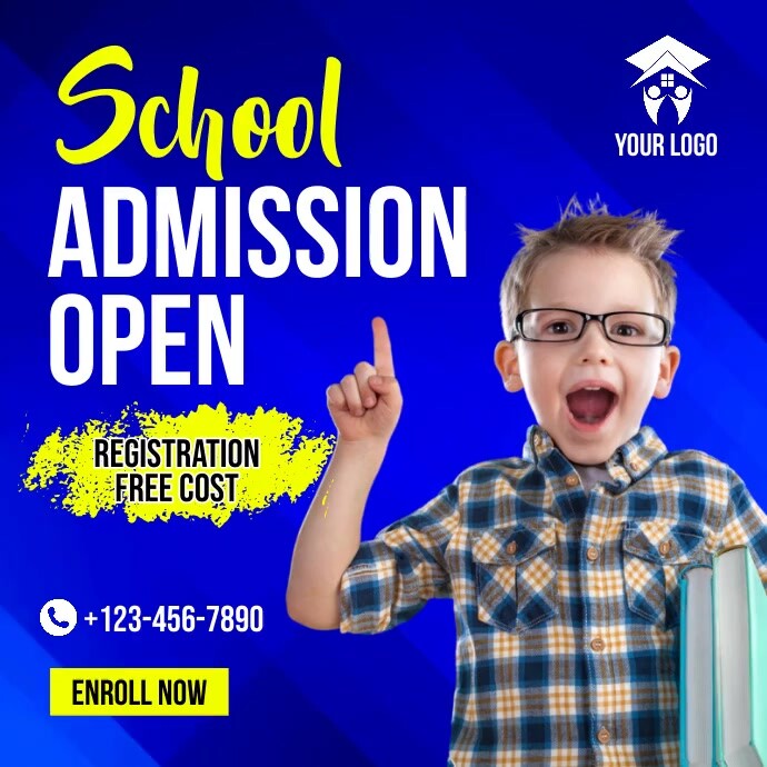 School Admission Ads Template | PosterMyWall