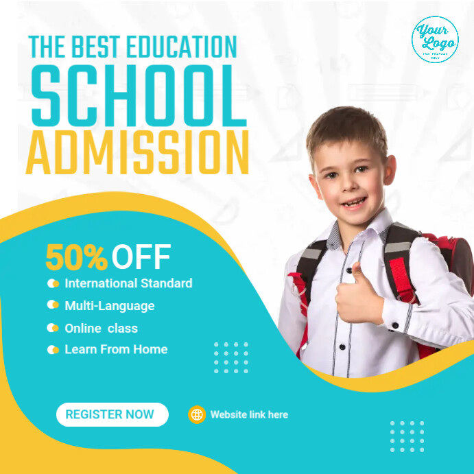 School Admission Ads Template | PosterMyWall