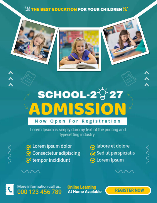 School Admission Ads Template | PosterMyWall
