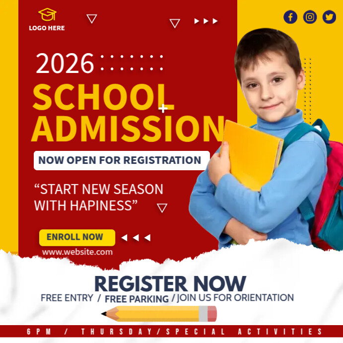 Copy of School Admission Ads | PosterMyWall