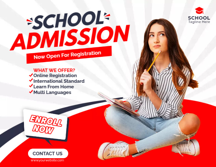 School Admission Ads Template | PosterMyWall
