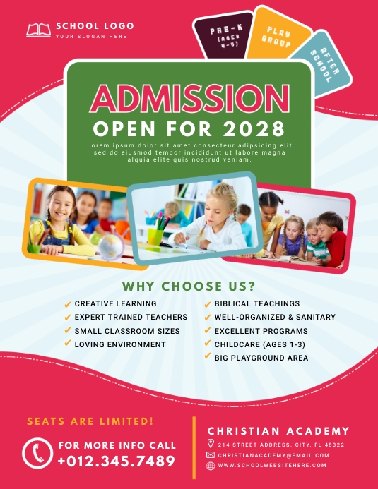 School Admission Advertisement Flyer Template | PosterMyWall