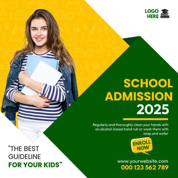 School Admission Template | PosterMyWall