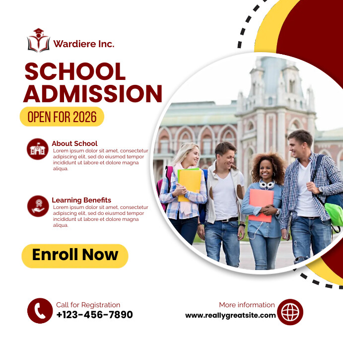 SCHOOL ADMISSION Template | PosterMyWall