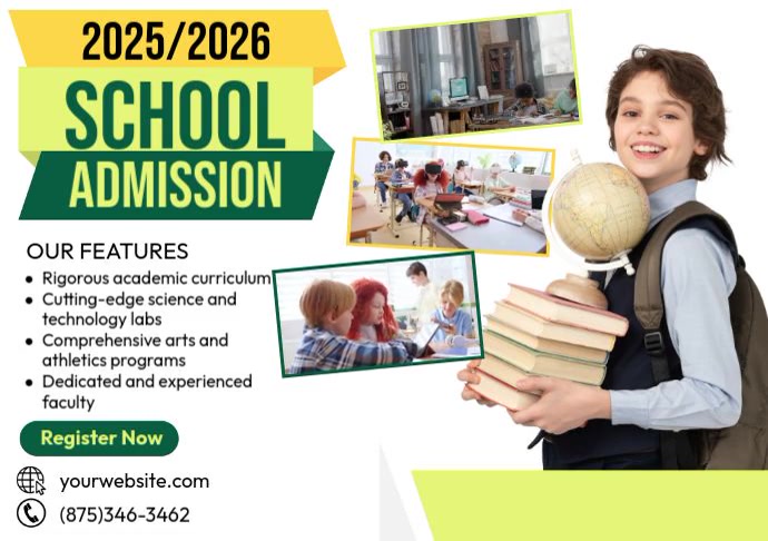 School Admission Template | PosterMyWall