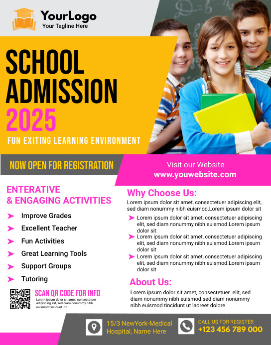 School Admission Template | PosterMyWall