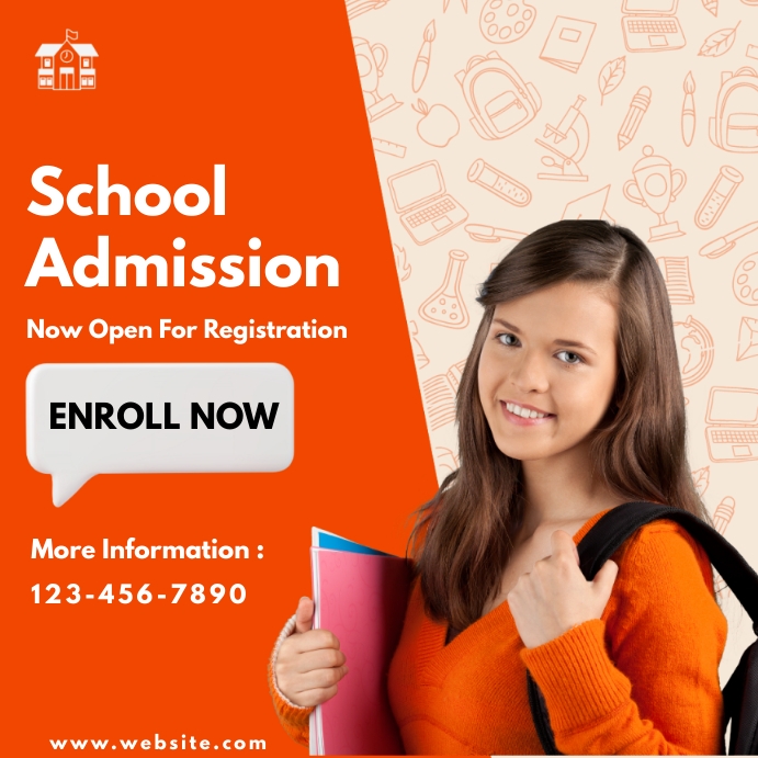 SCHOOL ADMISSION Template | PosterMyWall
