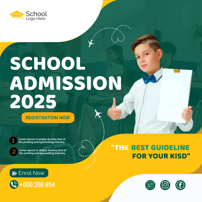 School Admission Template | PosterMyWall