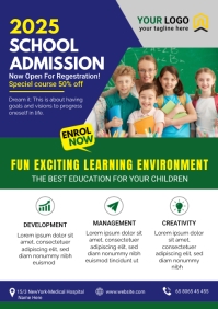 Admission in progress Enroll now school flyer Template | PosterMyWall
