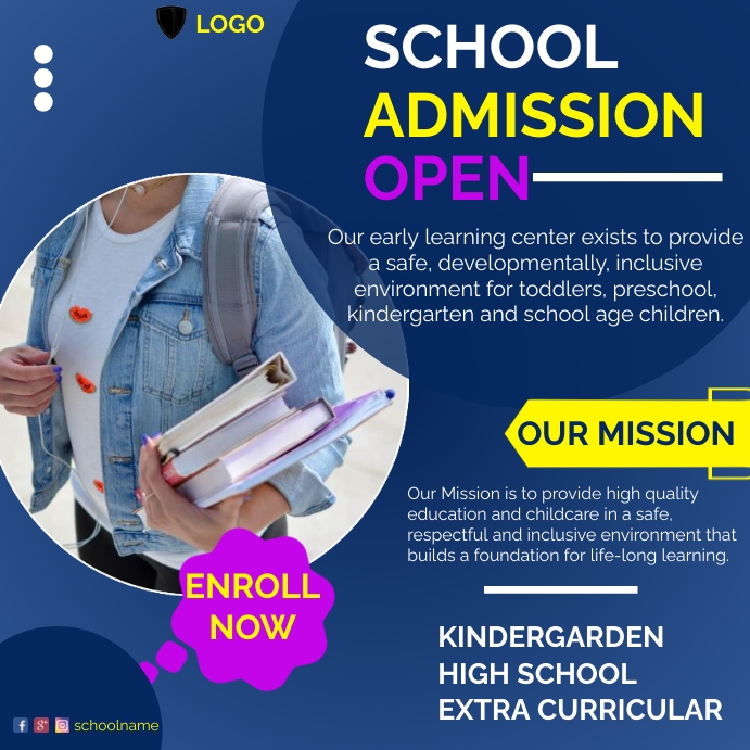 Copy of school admission | PosterMyWall