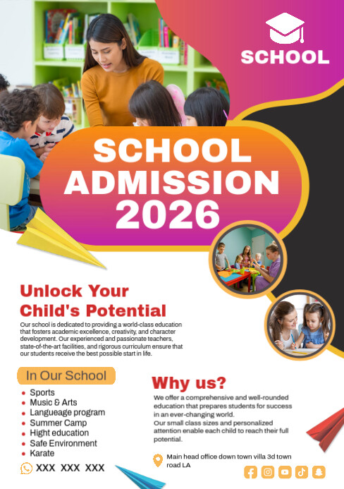 School admission Template | PosterMyWall