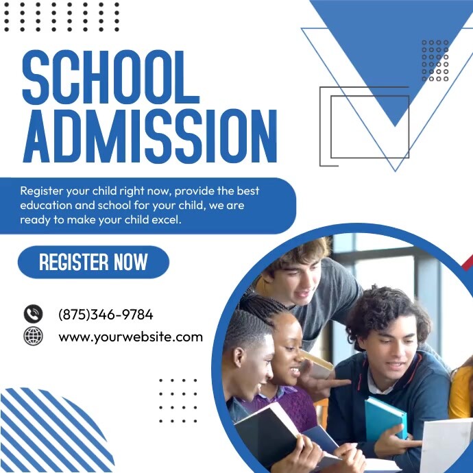 School Admission Template | PosterMyWall