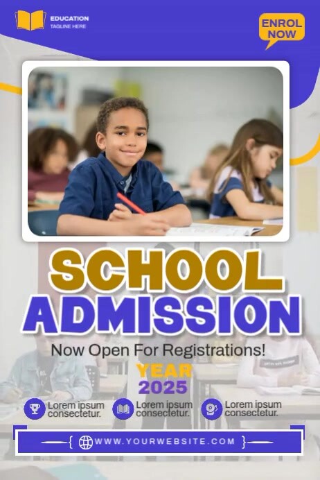 School Admission Template | PosterMyWall
