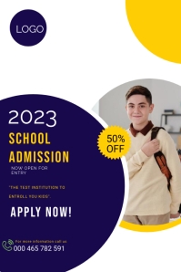 School admission enrollment poster template | PosterMyWall