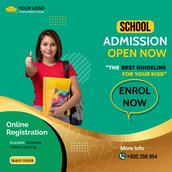 School Admission Template | PosterMyWall