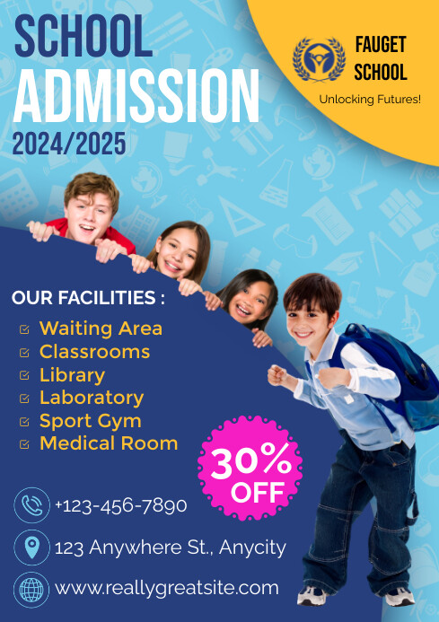 School Admission Template | PosterMyWall