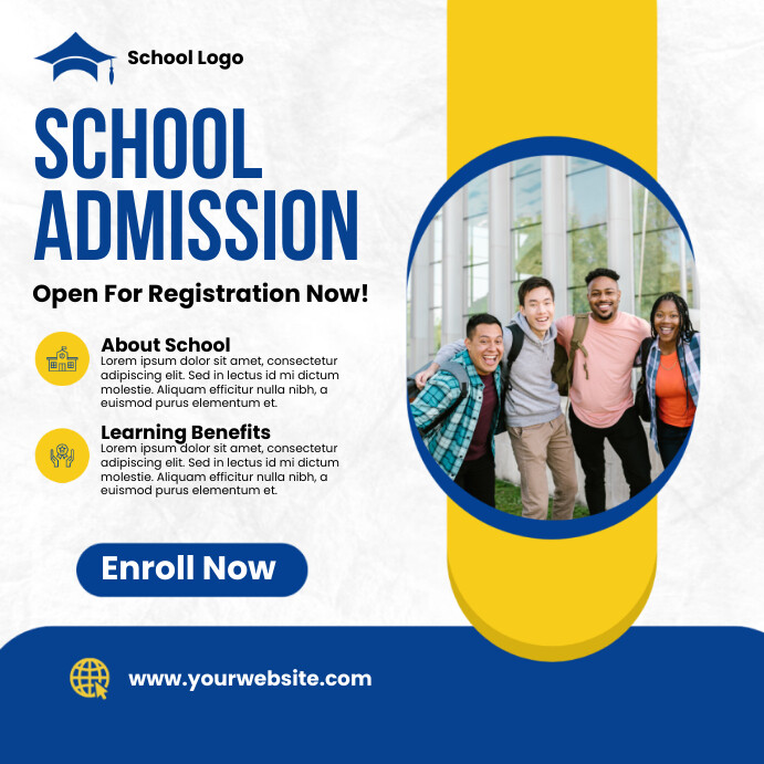 Plantilla de School Admission Enrollment | PosterMyWall