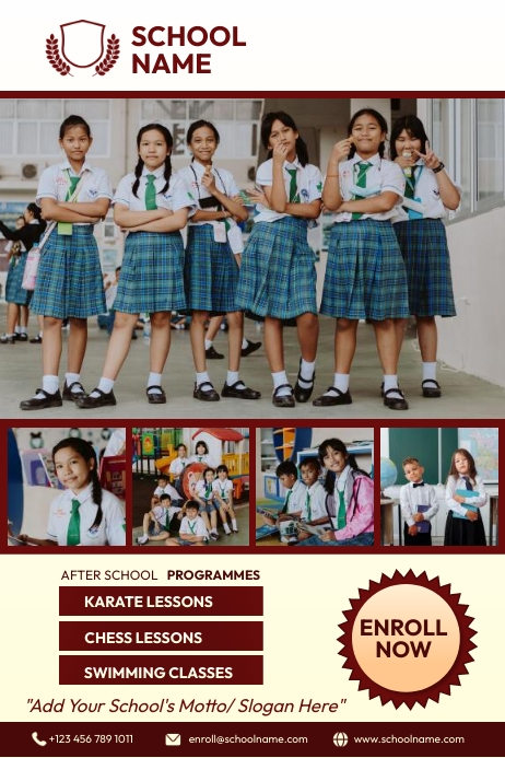School admission enrollment poster template | PosterMyWall