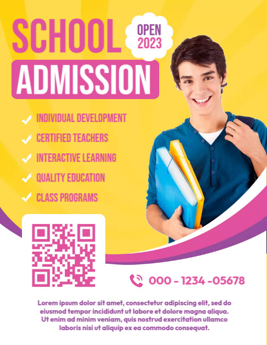 School Admission Flyer Ads Template | PosterMyWall