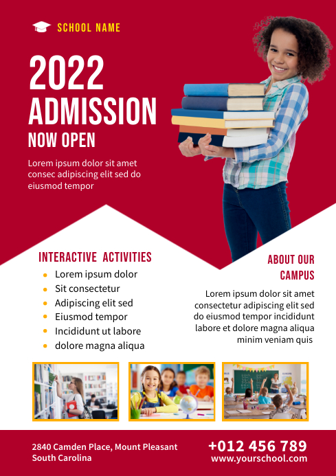 Copy of School Admission Flyer Template | PosterMyWall