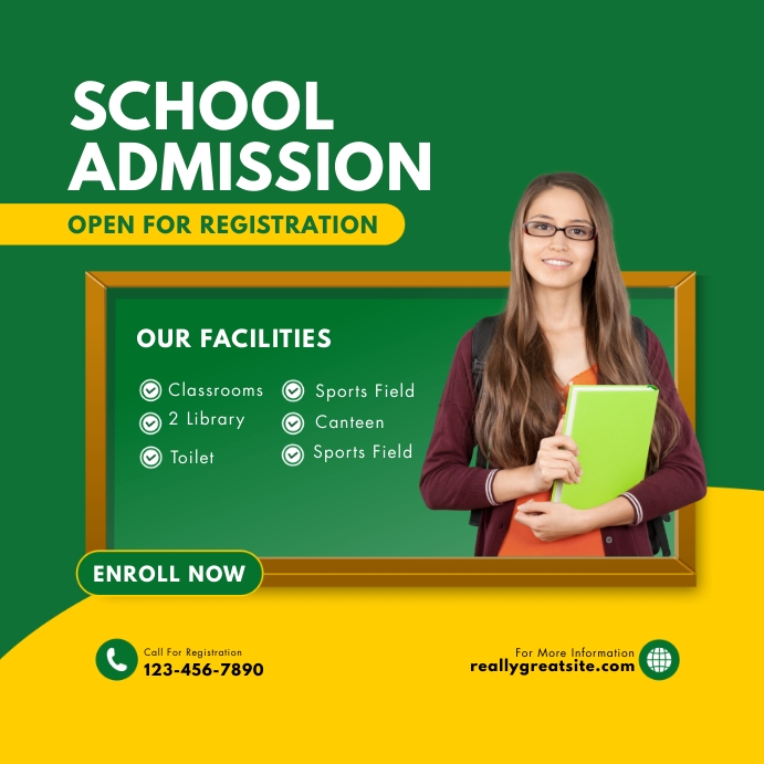 SCHOOL ADMISSION FLYERS TEMPLATE | PosterMyWall