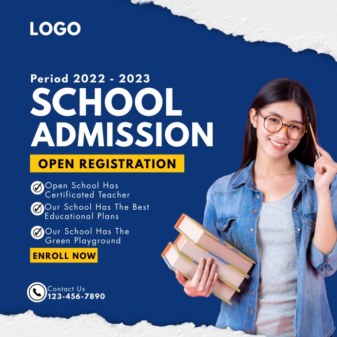 SCHOOL ADMISSION FLYERS TEMPLATE | PosterMyWall