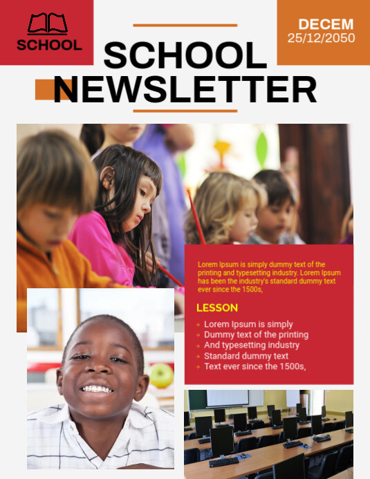 School Admission Newsletter Template | PosterMyWall