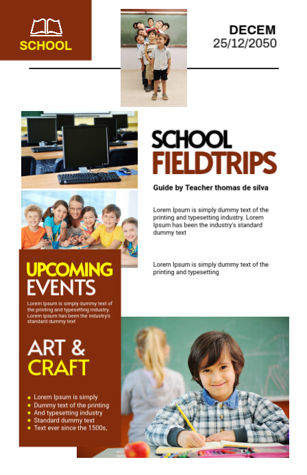 School Admission Newsletter Template | PosterMyWall