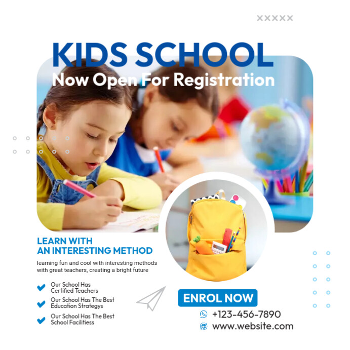 School Admission Open Ad Template | PosterMyWall