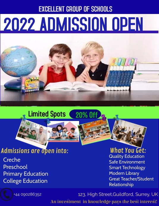 School admission open Template | PosterMyWall