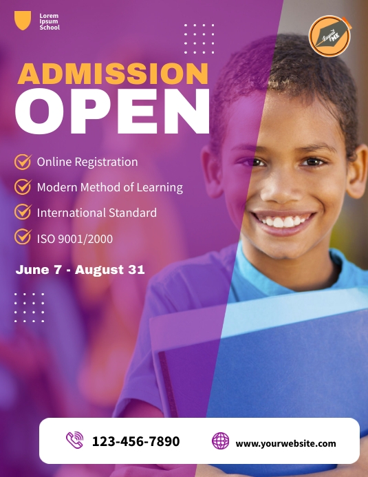 School Admission Open Template | PosterMyWall