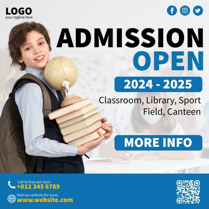Plantilla de School Admission Open | PosterMyWall