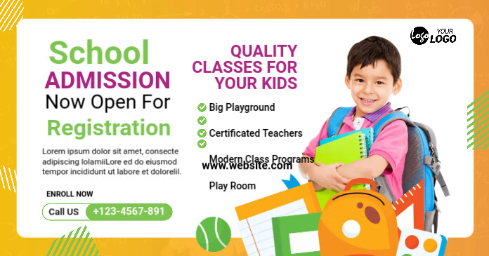 School Admission Open Template | PosterMyWall