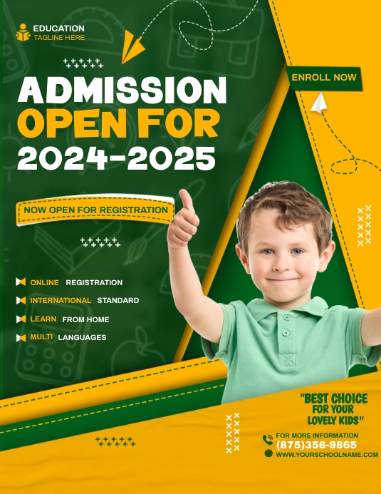 School Admission Open Template | PosterMyWall