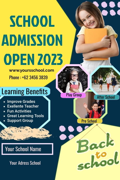School Admission Open Template | PosterMyWall