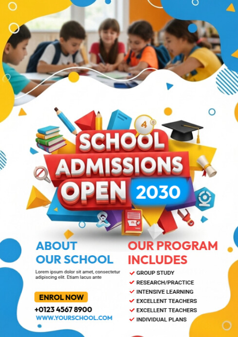 school admission open Template | PosterMyWall